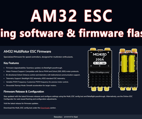 AM32 ESC flashing software & firmware flashing – MAXKGO